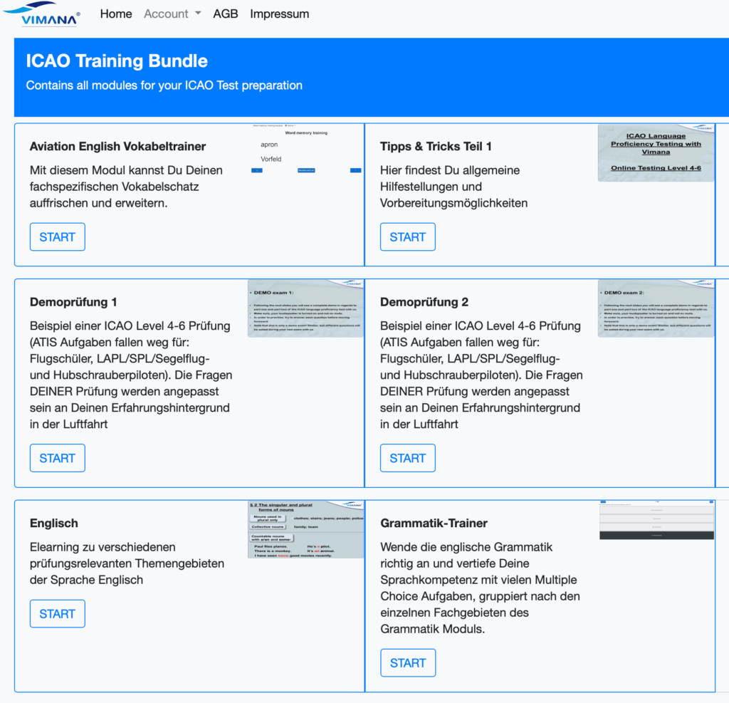 Trainingssoftware ICAO Test | Sicher zum Sprachzertifikat | Vimana