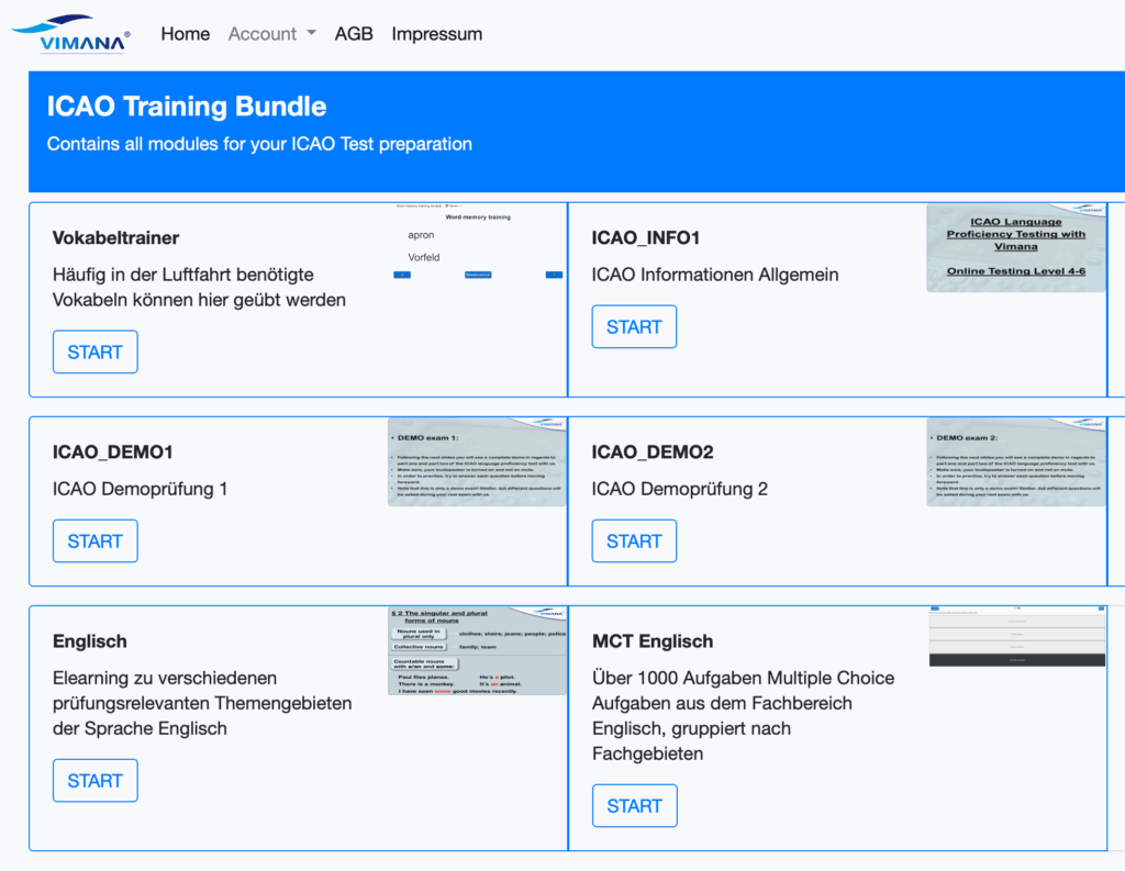Trainingssoftware ICAO Test | Sicher zum Sprachzertifikat | Vimana